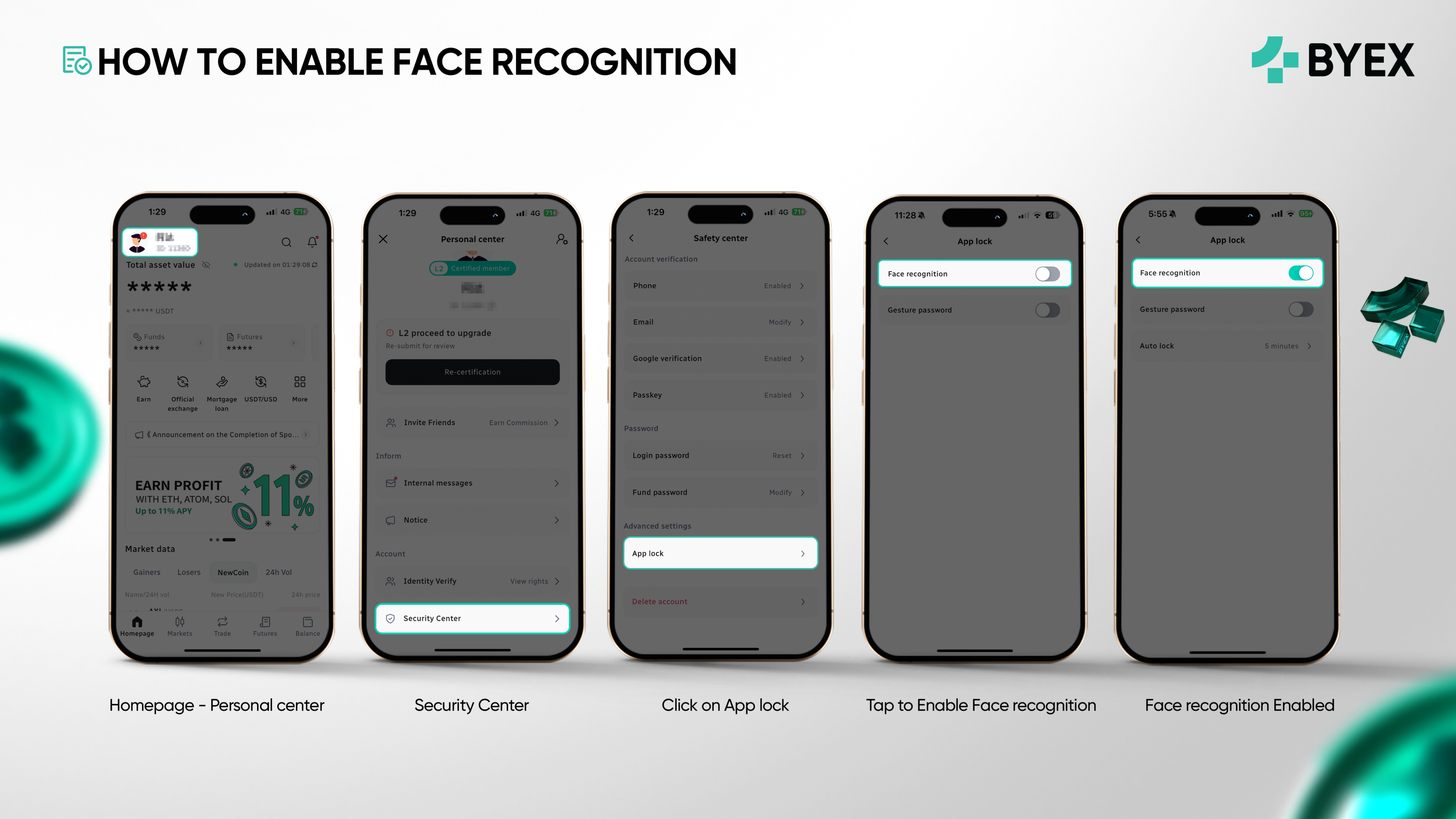 How to Set Up Face ID – BYEX