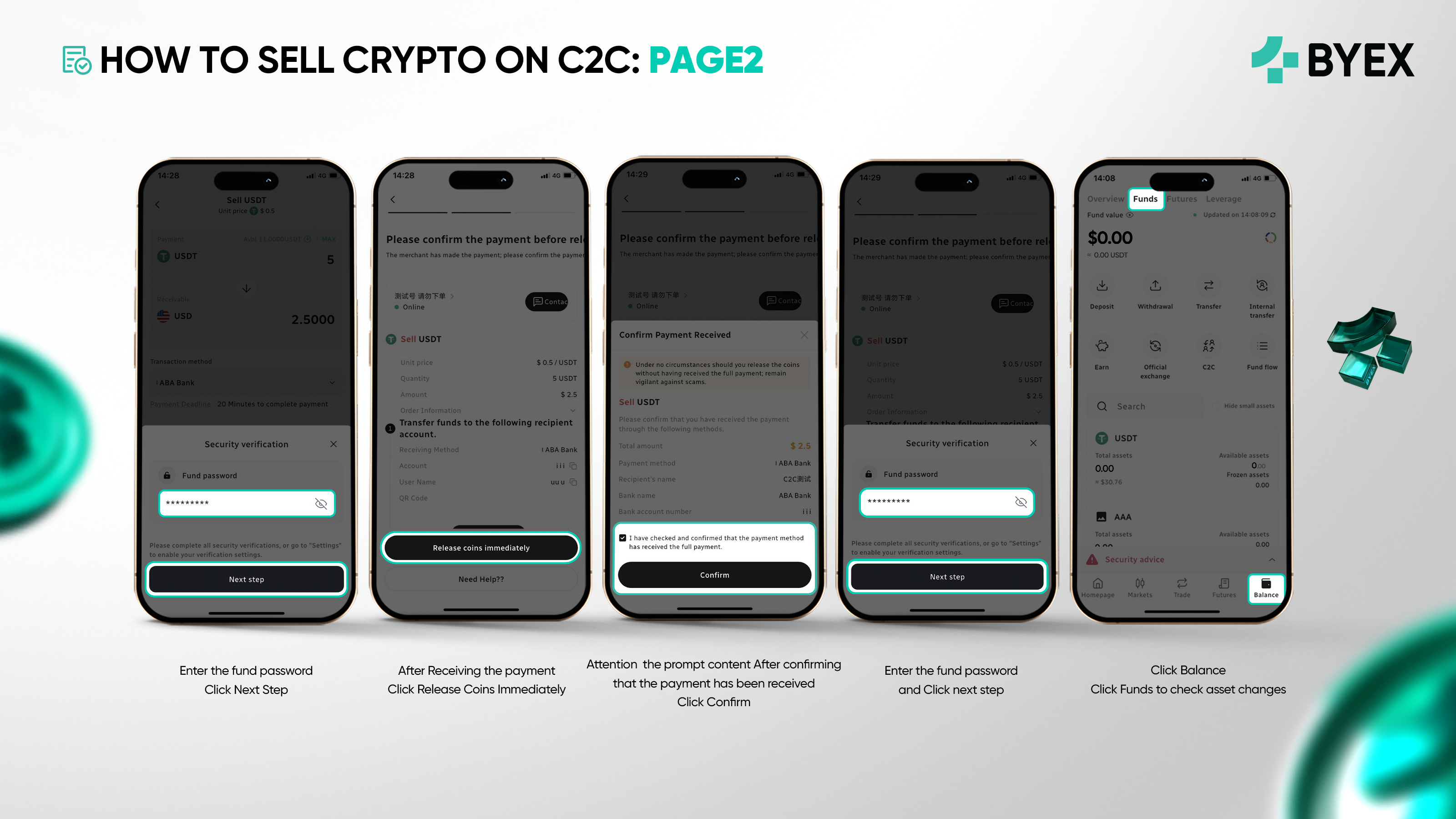 How to sell crypto through C2C (APP) – BYEX